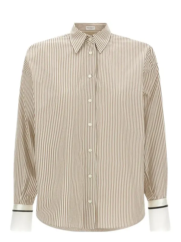 Brunello Cucinelli Collared Long-sleeve Shirt - No