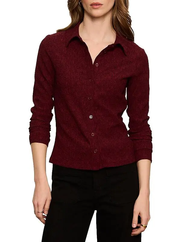 Sanctuary Dreamer Button Up Shirt - Bordeaux