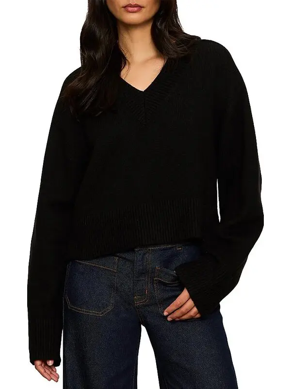Sanctuary Vanna V Neck Sweater - Black