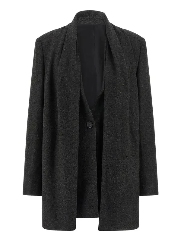 TOTEME Scarf Blazer - Gray