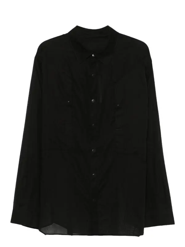 Rick Owens Jumbo Fogpocket Shirt - Black