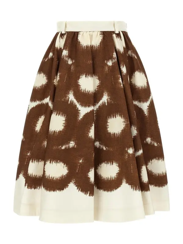 Prada Canvas Skirt - Brown