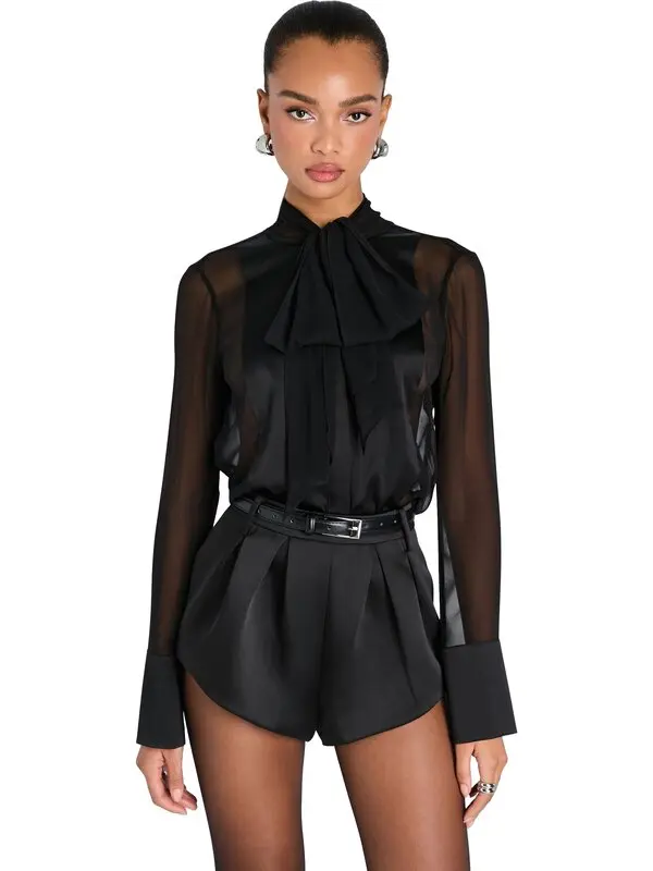 Retrofete Suri Silk Blouse - Black