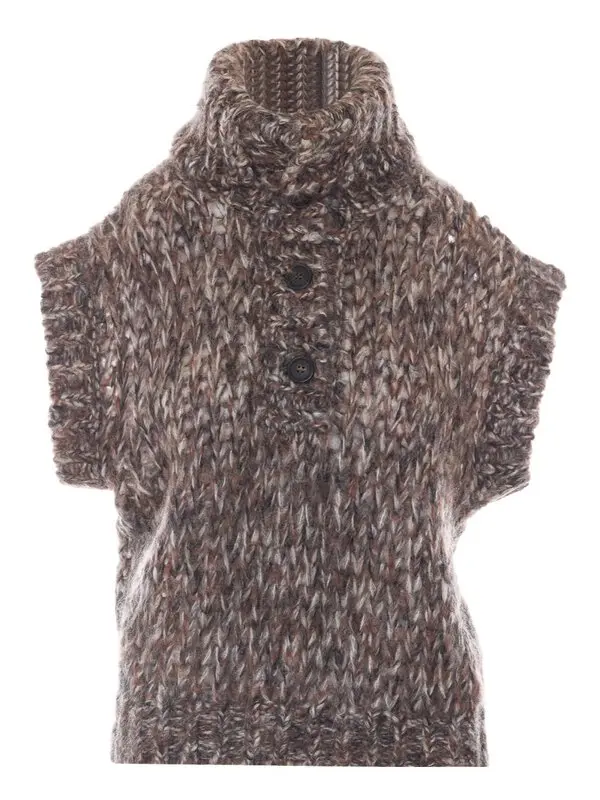 Brunello Cucinelli Chunky Short-sleeve Cardigan - Multicolor