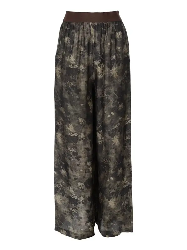 UMA WANG Pantalone Ampio In Viscosa E Cupro - Multicolour