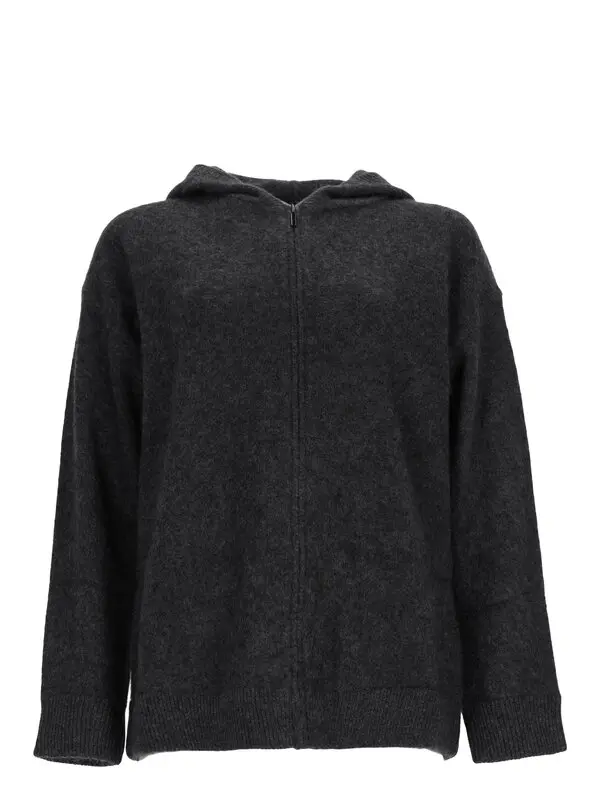 Max Mara Cardigan In Filato Yak - Medium Grey