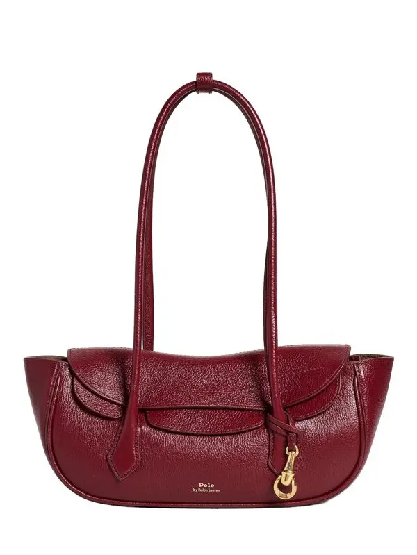 Polo Ralph Lauren Shiny Tumbled Blaze Shoulder Bag - Currant