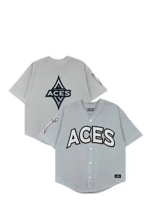 PLAYA SOCIETY Las Vegas Aces Baseball Fashion Jersey - Gray