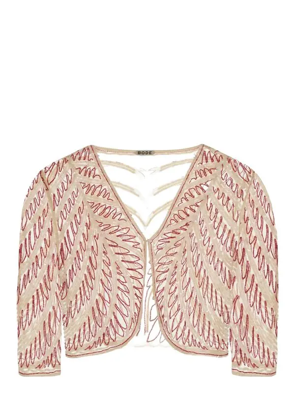 BODE Embellished Mesh Rita Cardigan - Multicoloured