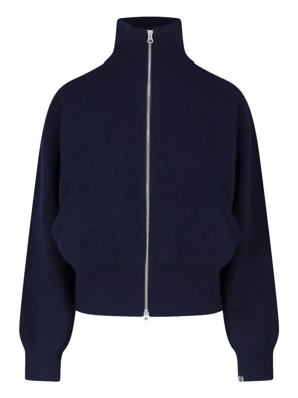 Extreme Cashmere Zip-front Cashmere Sweater - Blue