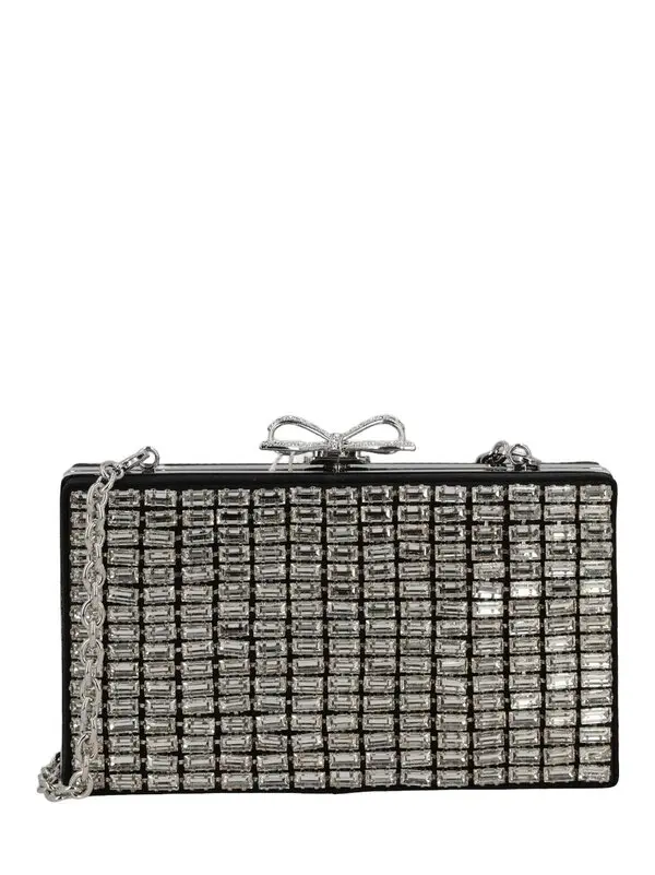 SELF-PORTRAIT Inspired Mini Clutch Bag - Silver