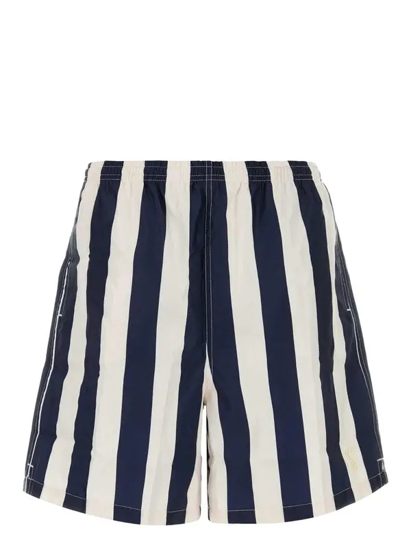 AMI Paris Printed Polyester Swim Shorts - Stripped