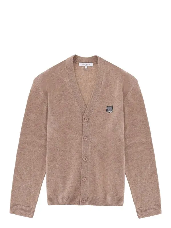 Maison Kitsuné 100% Merino Wool Monoset Sweater - Beige