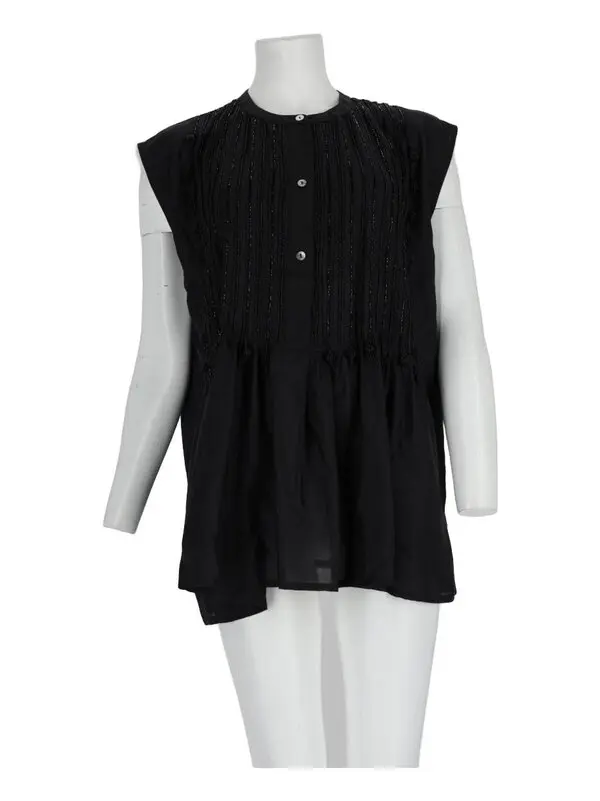 P.a.r.o.s.h P. A.r. O.s. H. 100% Silk Mini Top - Black