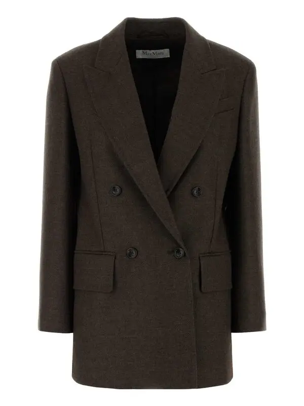 Max Mara Chocolate Wool Pulvino Blazer - Brown