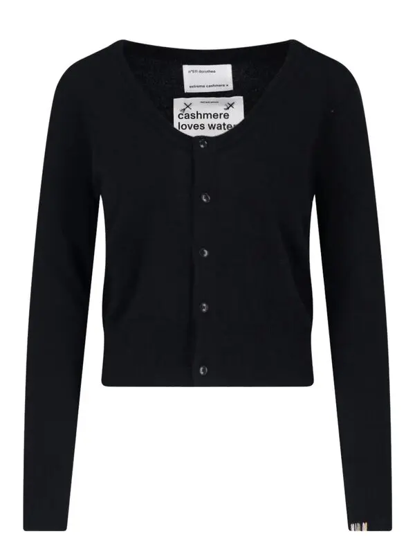 Extreme Cashmere Cashmere Button-front Cardigan - Black
