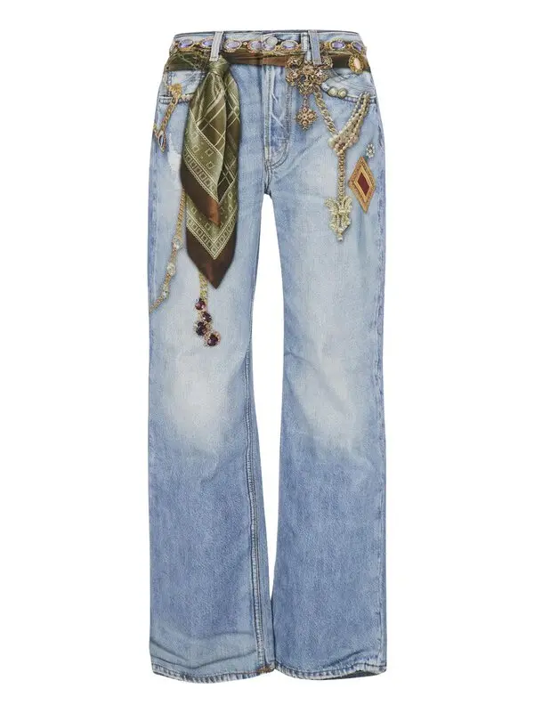 Acne Studios Five-pocket Regular-fit Straight-leg Jeans With Bleached Effect - Blu