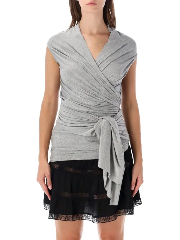 Gimaguas Draped Wrap Top - Grey