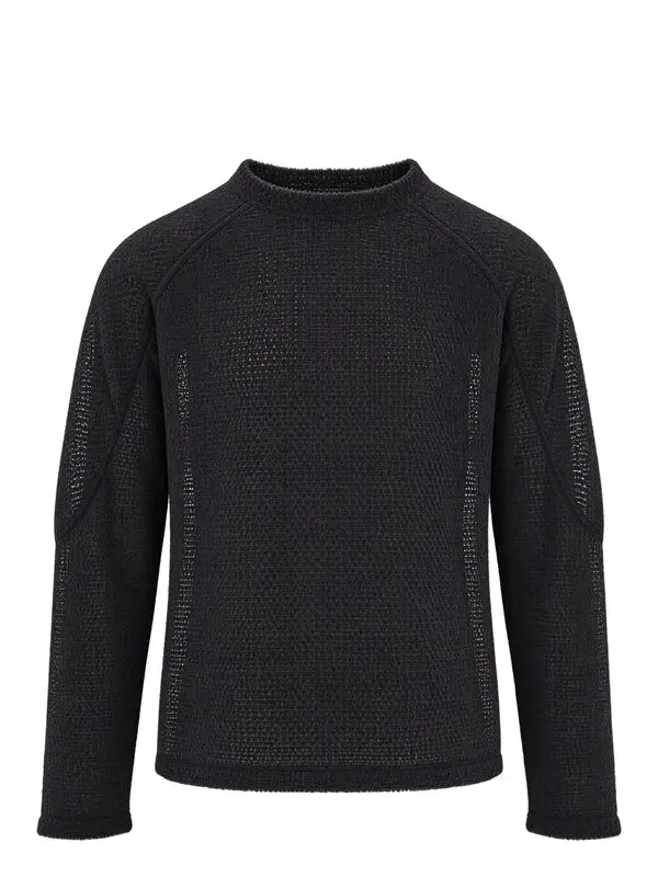 Satisfy Waffle Knit Mock Neck Long Sleeve Top - Phantom