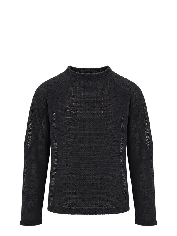 Satisfy Waffle Knit Mock Neck Long Sleeve Top - Phantom