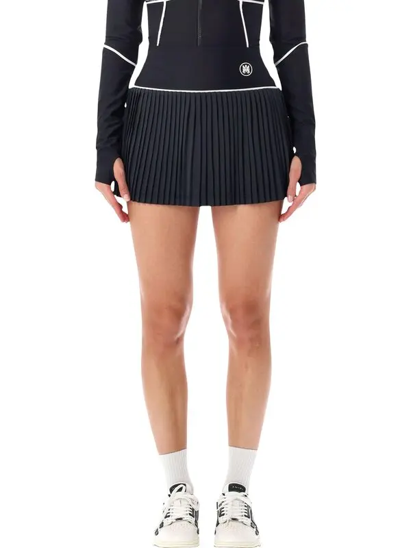 Amiri Pleated Mini Skirt - Nero