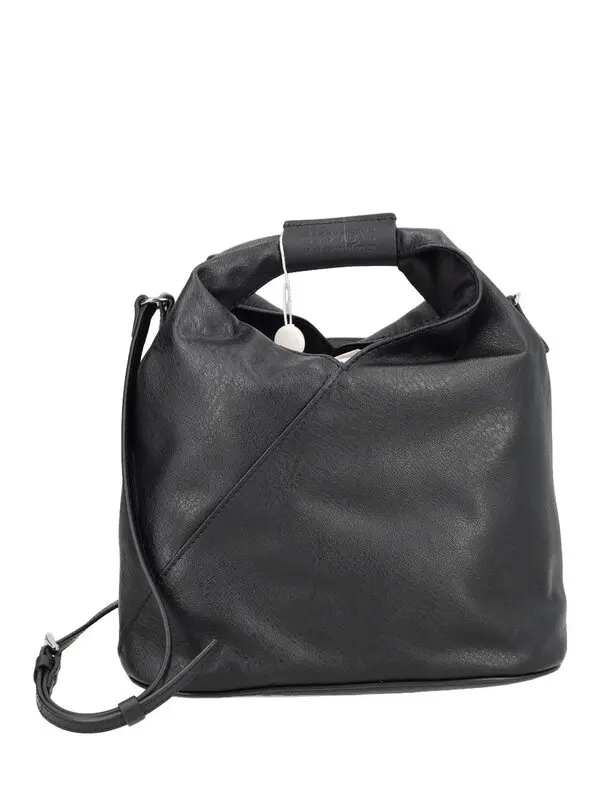 MAISON MARGIELA Mini Crossbody Bag With Leather Contrast - Black