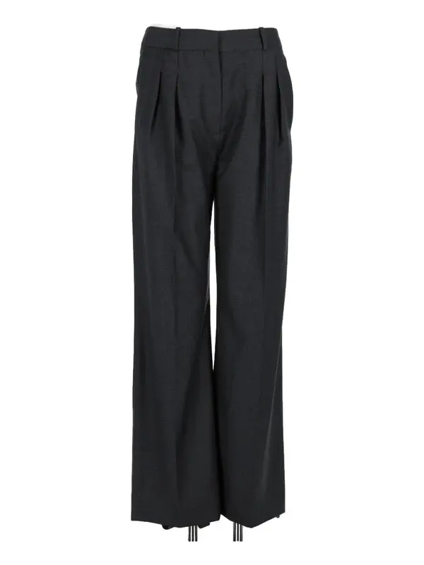 Loulou De Saison Virgin Wool Trousers - Grey