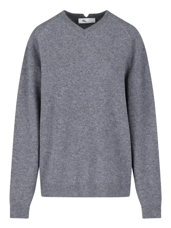 Sibel Saral V-neck Wool Sweater - Grey