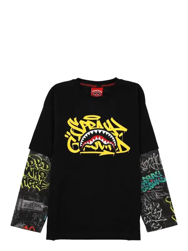 SPRAYGROUND Tag Print Double-layer Mini T-shirt - Multicolour