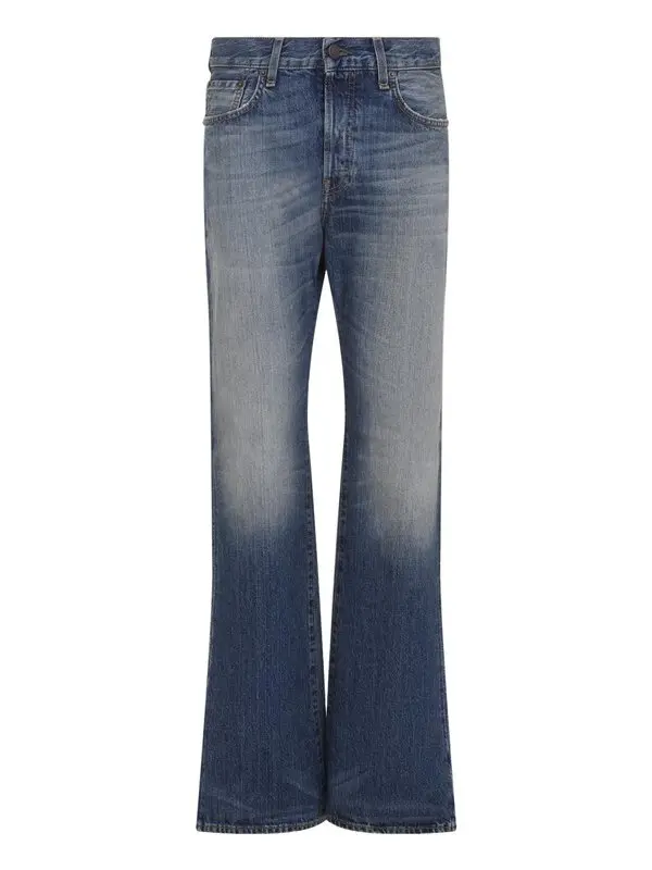 Acne Studios Organic Cotton Mid Bingo Jeans - Blue