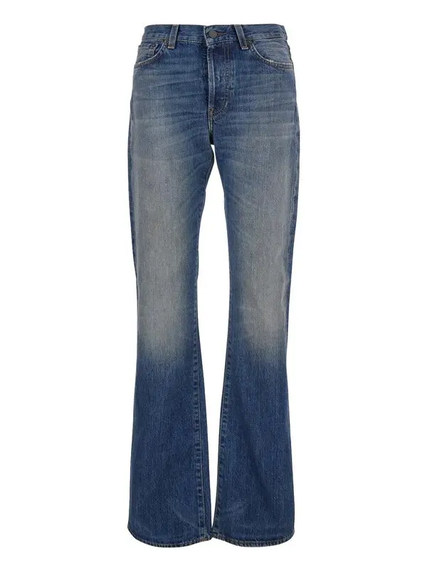 Acne Studios Five-pocket Regular-fit Jeans With Straight Hem - Blu