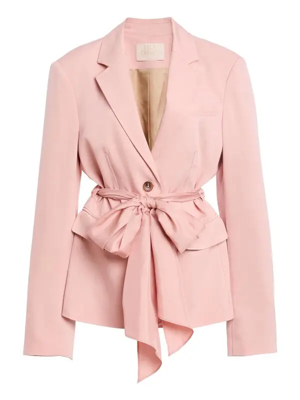 Ulla Johnson Sybil Wool-blend Draped Blazer - Pink
