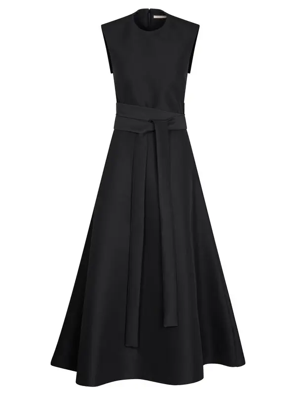 HEIRLOME Adley Silk-wool Maxi Dress - Black