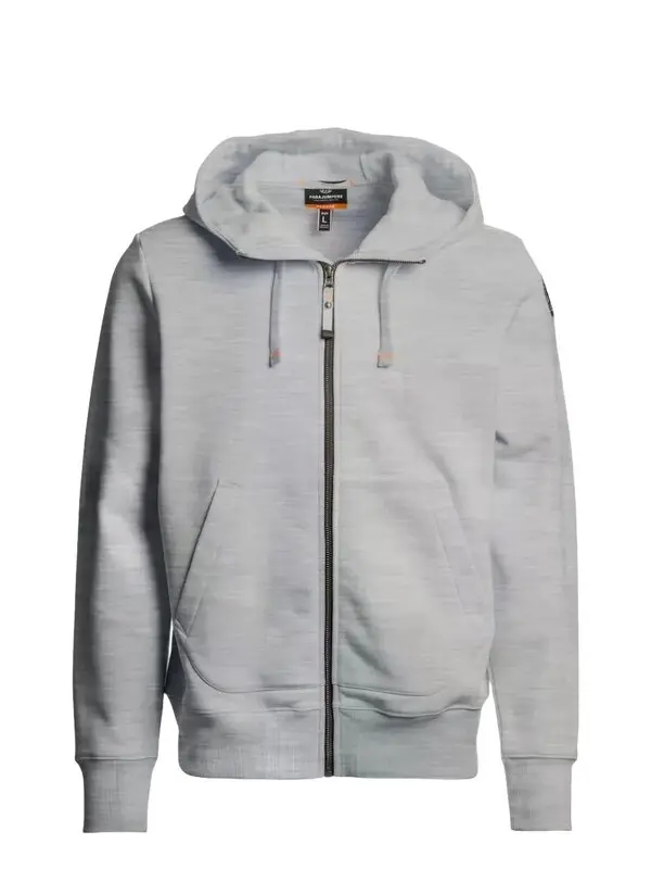 PARAJUMPERS Logo-patch Zip-up Hoodie - Grey