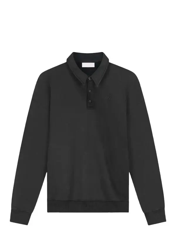OLAF Signature Oversized Polo Shirt - Black