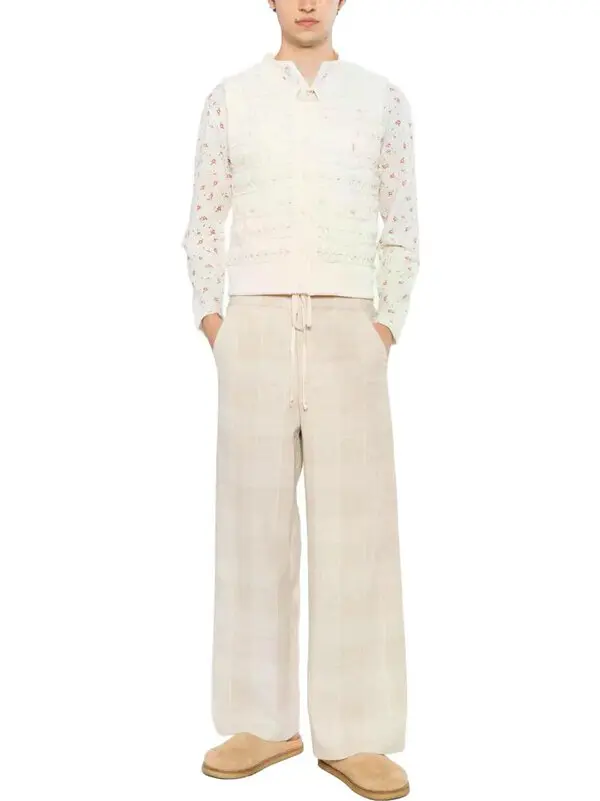 YOUNG N SANG Button-up Sleeveless Cardigan - Neutrals