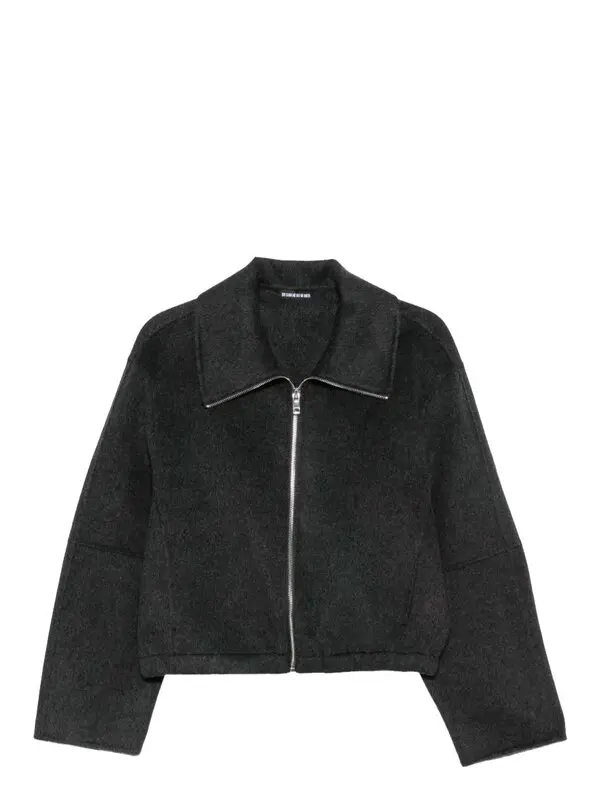 SUSANNE BOMMER Zip-up Cropped Jacket - Grey