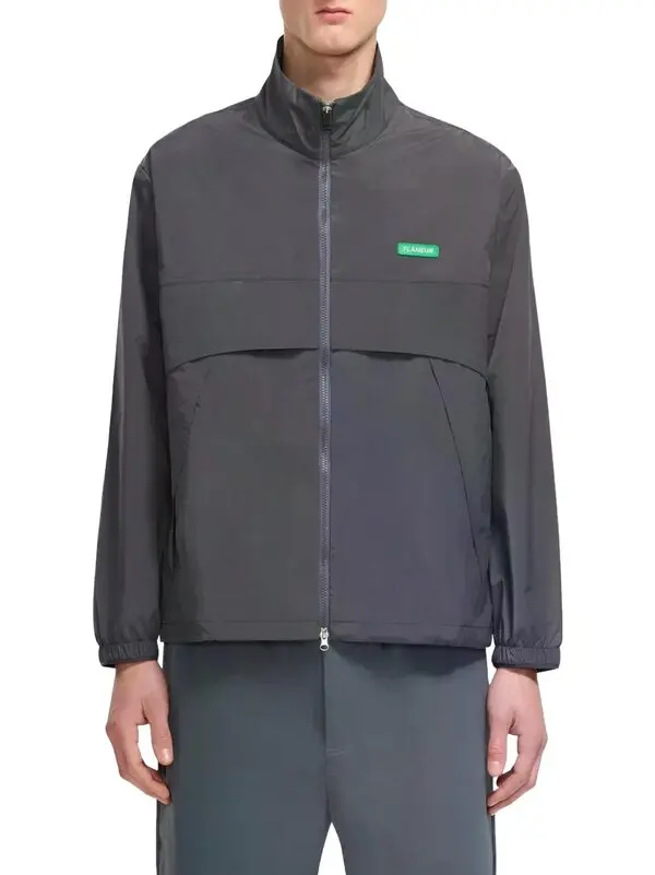 FLANEUR Logo-patch Track Jacket - Grey