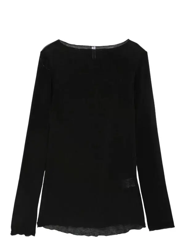 DANIELE FIESOLI Boat-neck Long-sleeve Sweater - Black
