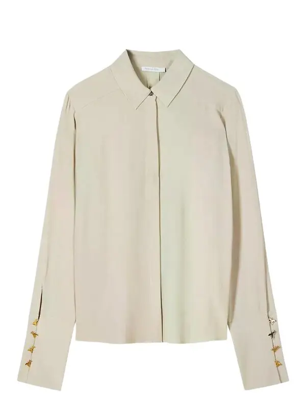 Patrizia Pepe Button-embellished Shirt - Neutrals