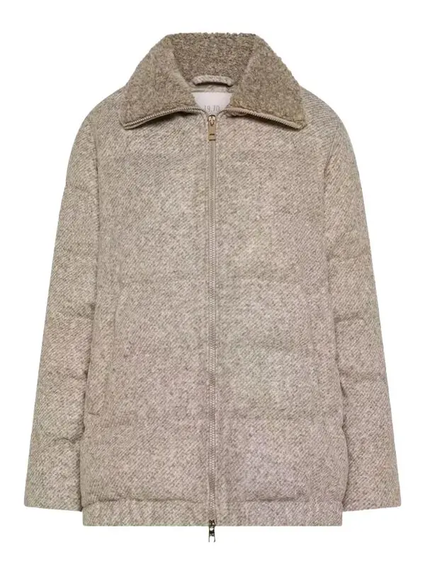 Seventy Shearling-collar Quilted Coat - Neutrals