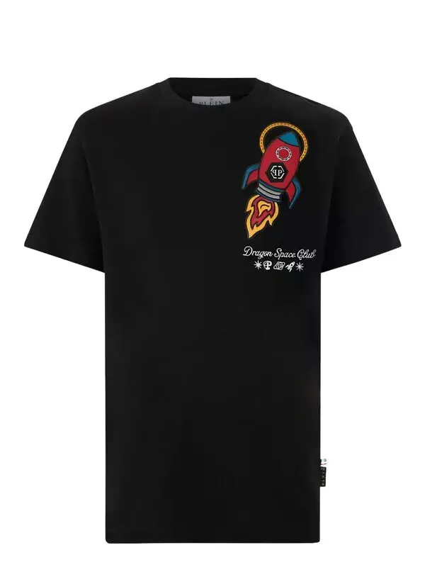 Philipp Plein Rocket-patch T-shirt - Black