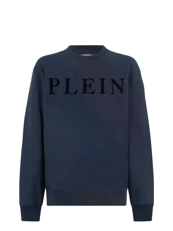 Philipp Plein Logo-patch Crew-neck Sweatshirt - Blue