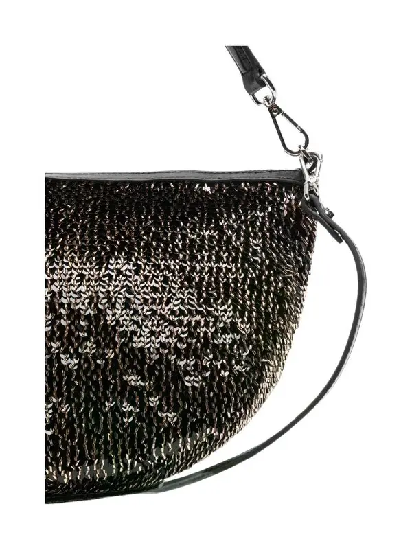 GIANNI CHIARINI Cleo Sequin-embellished Shoulder Bag - Black