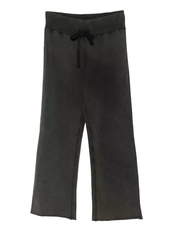 BOBI Cotton Cropped Track Pants - Black
