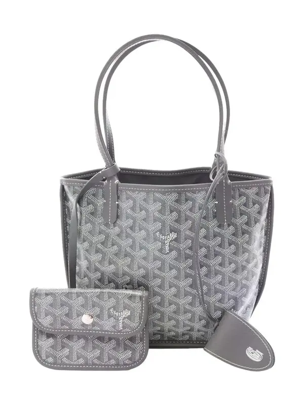 Goyard 2010-2026 Mini Goyardine Reversible Anjou Tote Bag - Grey