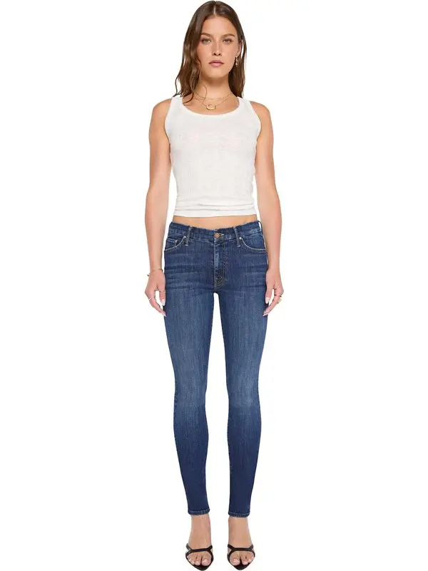 MOTHER The Down Low Looker Hover Backstage Pass Jeans - Blue