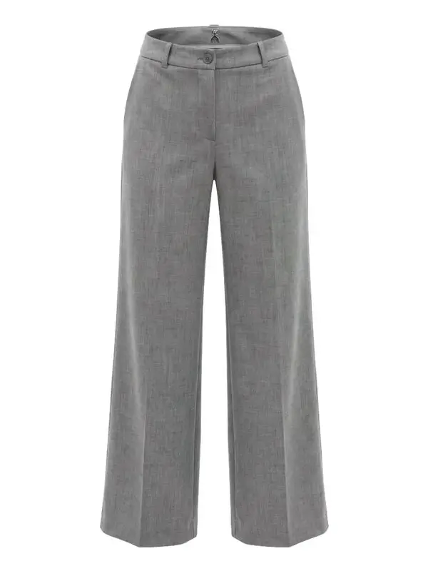Patrizia Pepe Fly Rivet Straight-leg Trousers - Grey