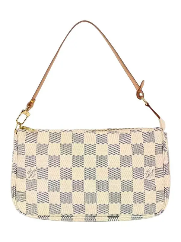 LOUIS VUITTON Damier Azur Pochette Accessoires Clutch Bag - Neutrals
