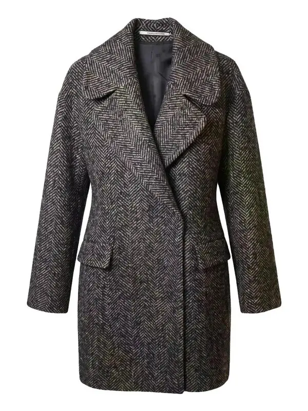 Tagliatore Astrid Herringbone-pattern Wool Coat - Grey